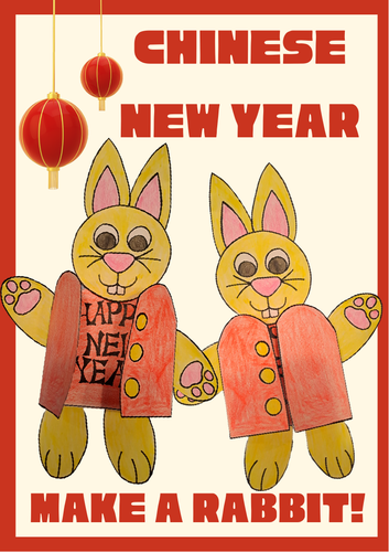 Make a Chinese New Year Rabbit - Step-by-step instructions & template ...