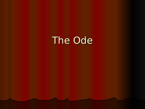 Creating your own Ode poem | Teaching Resources Creating your own Ode poem | Teaching Resources