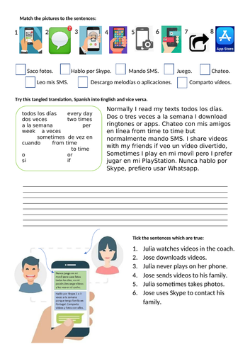 Viva 2 Module 2 Todo Sobre Mi Vida Homework | Teaching Resources