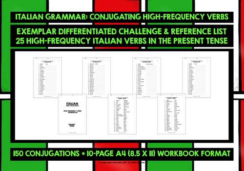 ITALIAN PRESENT TENSE CONJUGATION PRACTICE | Teaching Resources