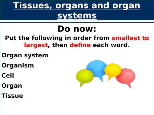 Cells to Organisms KS3 Whole topic lessons (middle school) | Teaching ...