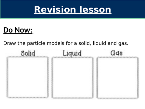 Particle Model and Atoms KS3 Whole topic lessons (middle school ...