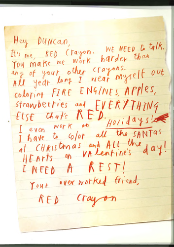 Year 2/3 Talk For Writing Persuasive Letter - The Day The Crayons Quit ...