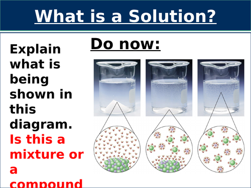 Mixtures, compounds and separation methods KS3 Whole topic lessons ...