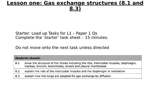Gas exchange | Teaching Resources