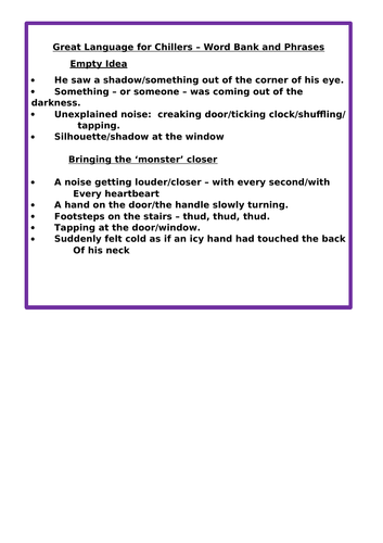 KS2 Chiller/Suspense Story Creative/Descriptive Writing Resources ...