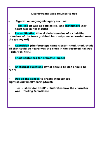 KS2 Chiller/Suspense Story Creative/Descriptive Writing Resources ...