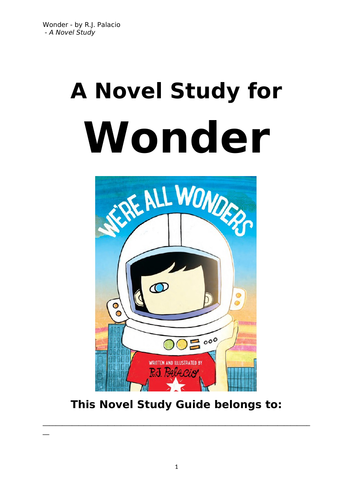 Wonder | Teaching Resources