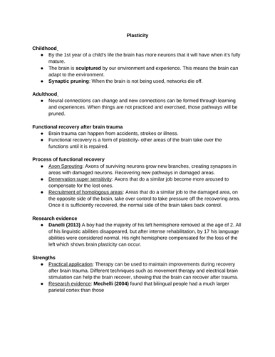 AQA psychology Biopsychology notes | Teaching Resources AQA psychology Biopsychology notes | Teaching Resources