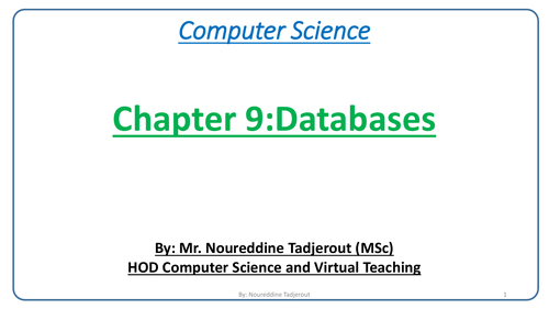IGCSE- year 2023 -Year 10 and 11-Chapter 9 -Databases | Teaching Resources