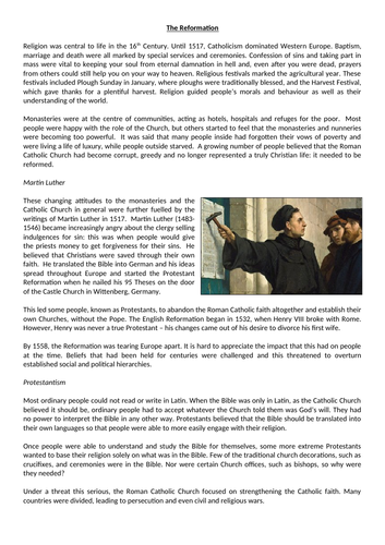 The Protestant Reformation | Teaching Resources