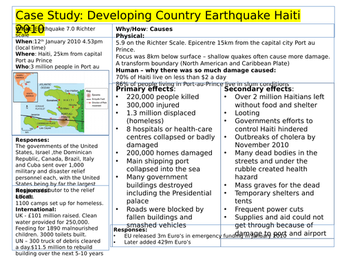 Edexcel B GCSE Geography Paper 1 Case Study Notes and Exam Questions ...