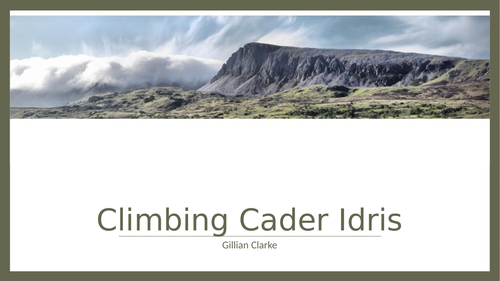 Climbing Cader Idris by Gillian Clarke | Teaching Resources