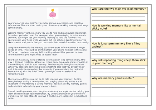 Reading Comp pack (one pagers) | Teaching Resources
