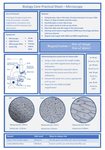 Microscopy - Practical Pack | Teaching Resources