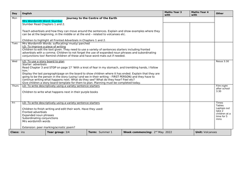Unit plan - Journey to the Centre of the Earth | Teaching Resources