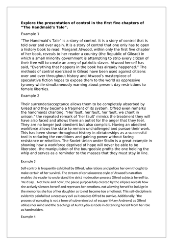 The Handmaid's Tale revision bundle | Teaching Resources The Handmaid's Tale revision bundle | Teaching Resources