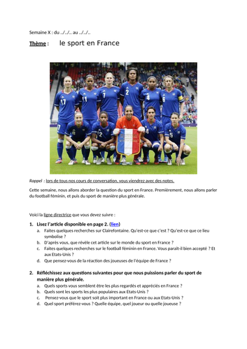 ADVANCED FRENCH conversation - 10 weeks of topics | Teaching Resources