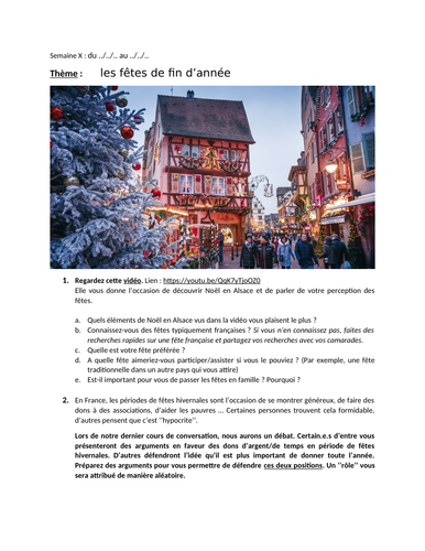 ADVANCED FRENCH conversation - 10 weeks of topics | Teaching Resources