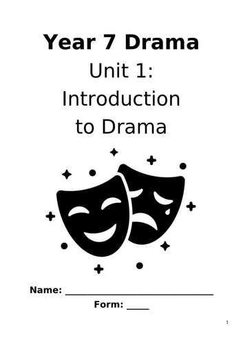 Year 7 Introduction to Drama Unit | Teaching Resources