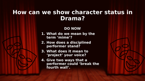 Year 7 Introduction to Drama Unit | Teaching Resources