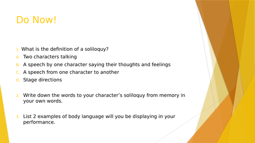 Year 7 Introduction to Drama Unit | Teaching Resources