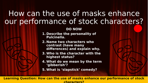 Commedia Dell'arte Drama Unit | Teaching Resources