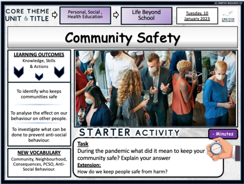Community Safety PSHE | Teaching Resources
