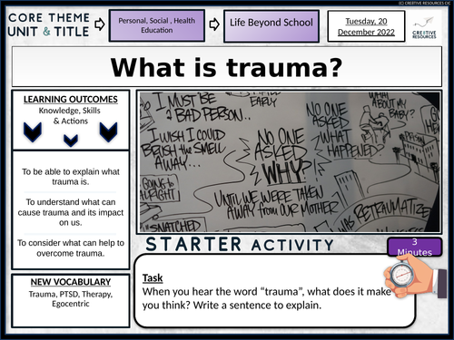 Trauma - PTSD | Teaching Resources