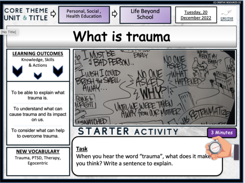 Trauma - PTSD | Teaching Resources