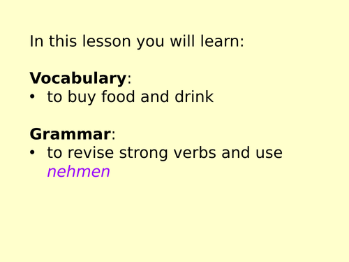Talk about food and drink in German at KS3 | Teaching Resources