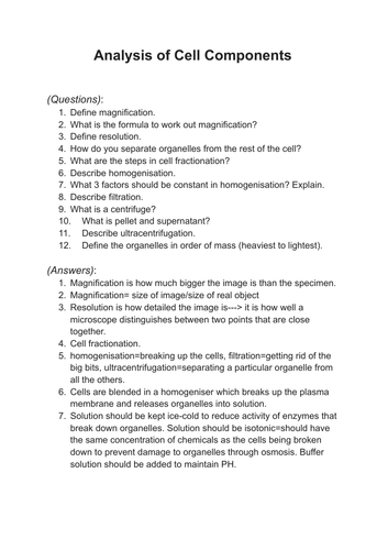 CONCISE A* A Level Biology Topic 2 Cells & Cell Membrane Revision Notes ...