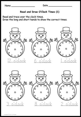 Telling the Time to the Hour and Half Past Analogue Digital Clocks ...