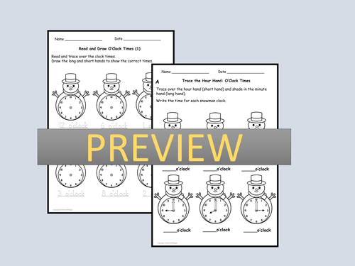 Telling the Time to the Hour and Half Past Analogue Digital Clocks ...