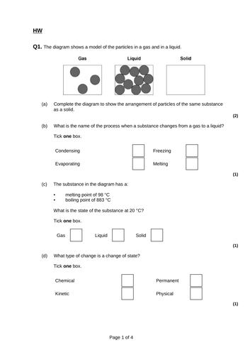 States of matter GCSE | Teaching Resources