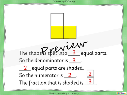 Numerators Of Unit And Non Unit Fractions Year 3 Teaching Resources