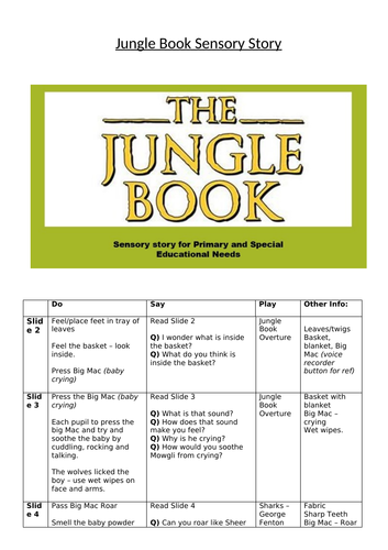 The Jungle Book (a drama based sensory story for SEN and Primary ...