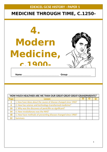 Edexcel GCSE 9-1 History: Medicine Through Time ALL BOOKLETS BUNDLE ...