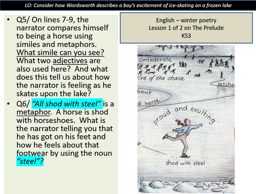 Wordsworth Prelude ice skating poetry KS3 | Teaching Resources