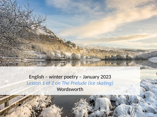 Wordsworth Prelude ice skating poetry KS3 | Teaching Resources