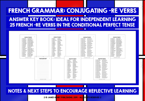 FRENCH RE VERBS CONDITIONAL PERFECT TENSE | Teaching Resources