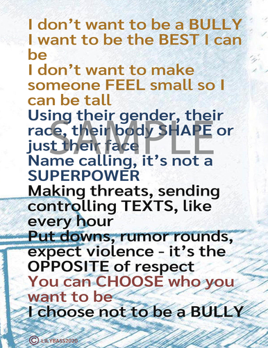 Bullying poem poster (US) | Teaching Resources