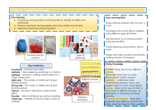 DT Knowledge Organisers whole school - based on PlanBee Whole school ...