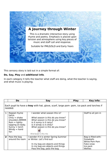 A Journey through Winter Sensory Story - Special Needs/PMLD/SLD/ASD ...