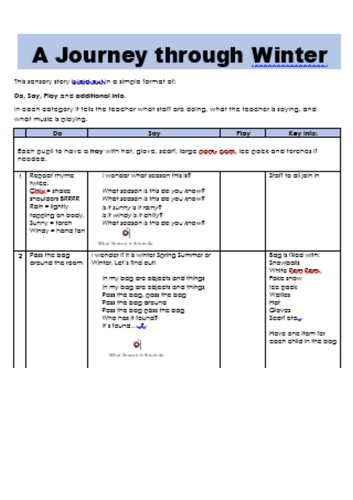 A Journey through Winter Sensory Story - Special Needs/PMLD/SLD/ASD ...