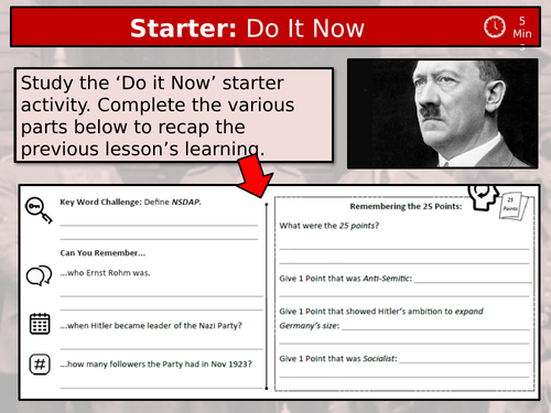 GCSE Germany L13 & L14 - The Munich Putsch | Teaching Resources