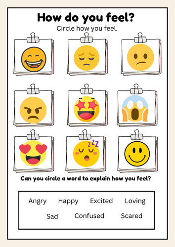 Emotional check in activity - SEMH activity | Teaching Resources