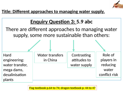 Edexcel A Level Geography: 5.9 abc: approaches to managing water ...