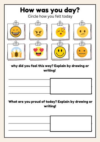 How was your day? - Emotional check in | Teaching Resources