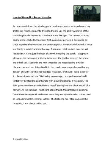 WRITING A GHOST STORY AQA GCSE PAPER 1 CREATIVE WRITING | Teaching ...